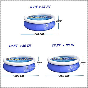 Inflatable Swimming Pools for Kids and Adults Above Ground, Blow Up Family Top Ring Pool Portable Easy Set Pools Games for Outdoor Backyard Garden