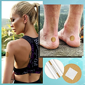 400 Pcs Adhesive Spot Bandage 4 Sizes Flexible Fabric Adhesive Bandages Round Tan Non Latex Bandage for Wound Care and Hides Skin Spots Ideal for Small Incisions, 0.86 Inch 0.98 Inch 1.1 Inch 1.4 Inch