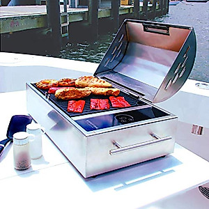 Kenyon B70082 Floridian All Seasons Portable Stainless Steel Electric Grill, 120V