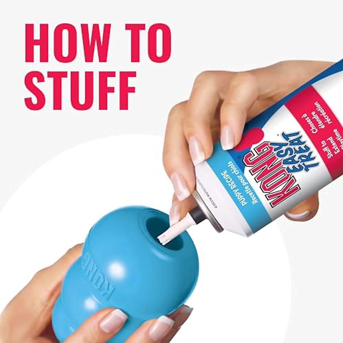 KONG Puppy - Natural Teething Rubber Chew Toy for Dogs - Stuffable Dog Toy for Extended Playtime - Chew & Fetch Toy for Puppies - for XS Puppies - Blue