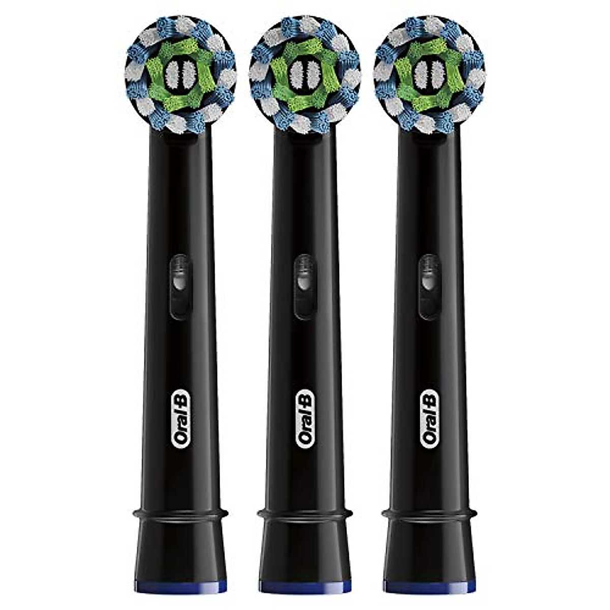 Oral-b Crossaction Electric Toothbrush Replacement Brush Head Refills, Black, 3 Count