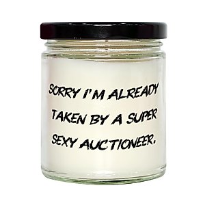 Appreciation Auctioneer Gifts, Sorry I, Sarcastic Birthday Scent Candle Gifts Idea For Men Women, Auctioneer Gifts From Friends, Auctioneer gift ideas, Personalized auctioneer gifts, Unique auctioneer