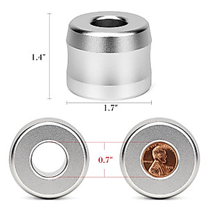 Linkidea 2 Pack Safety Razor Stand, Opening Dia 0.7" (18.5mm) Men's Shaving Stand for Bathroom Countertops, Compatible with Gillette Mach 3 (Silver)