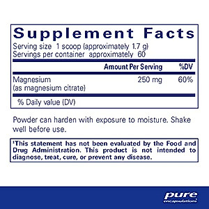 Pure Encapsulations Magnesium (Powder) | Supports Cardiovascular Function, Muscle Function, and Calming | 3.7 Ounces