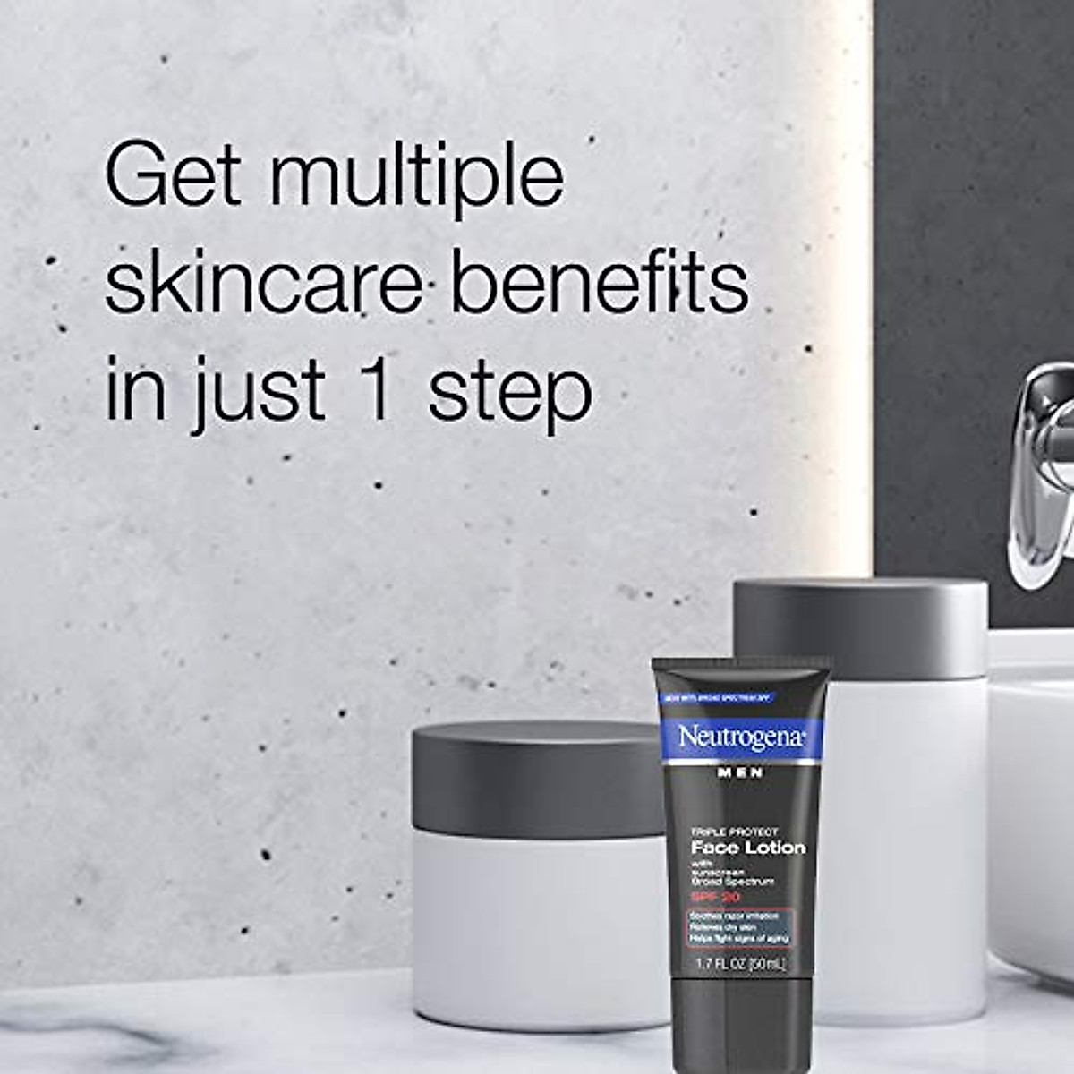 Neutrogena Triple Protect Face Lotion for Men, SPF 20, 1.7 Ounce