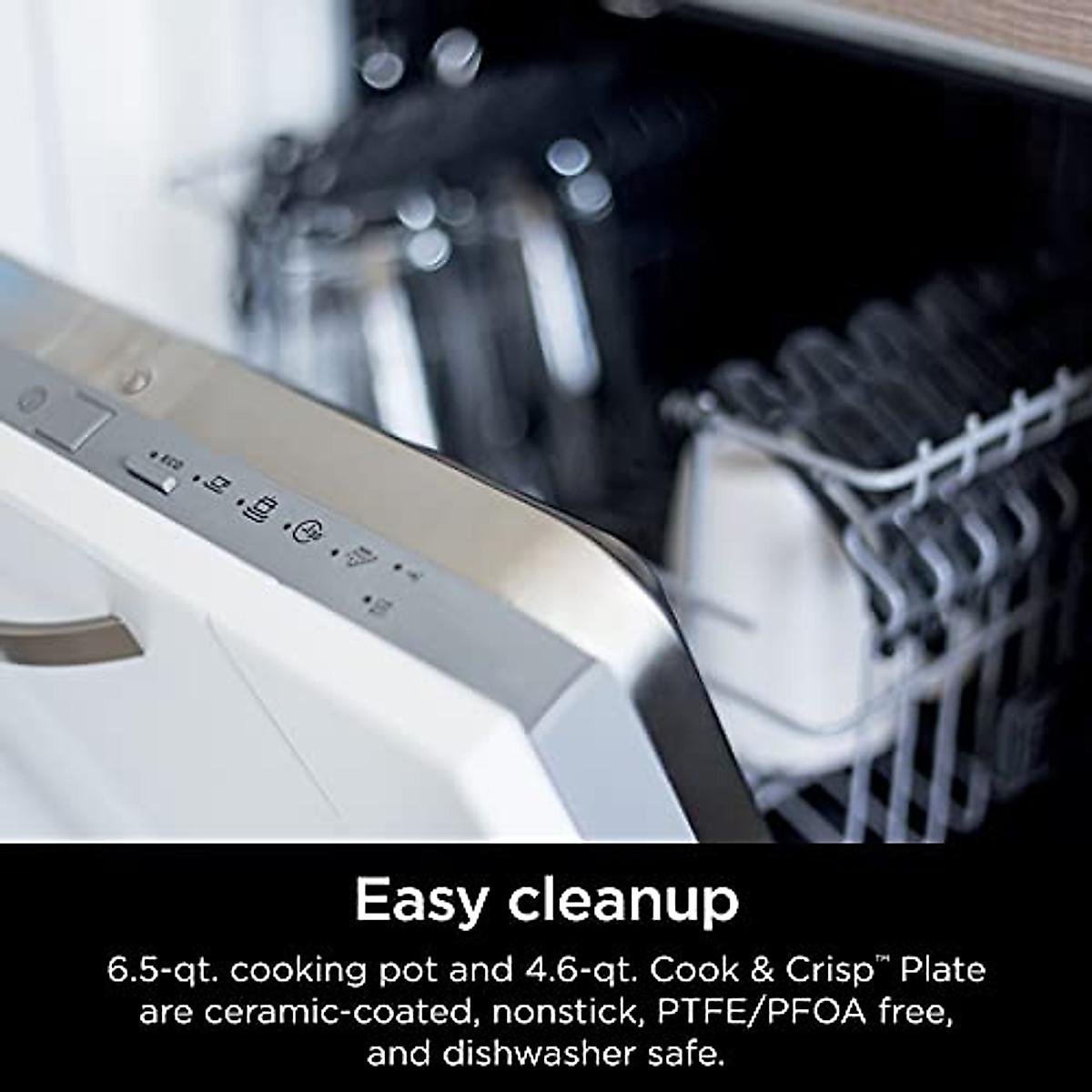 Ninja OL501 Foodi 6.5 Qt. 14-in-1 Pressure Cooker Steam Fryer with SmartLid, that Air Fries, Proofs & More, with 2-Layer Capacity, 4.6 Qt. Crisp Plate & 25 Recipes, Silver/Black