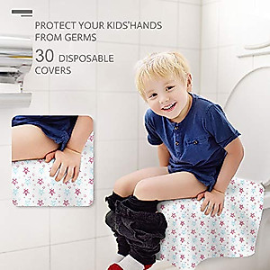 Toilet Seat Cover Disposable XL, 30 Pack Extra Large Full Cover Individually Wrapped Portable for Travel Perfect for Toddlers Potty Training Ideal for Adults and Kids