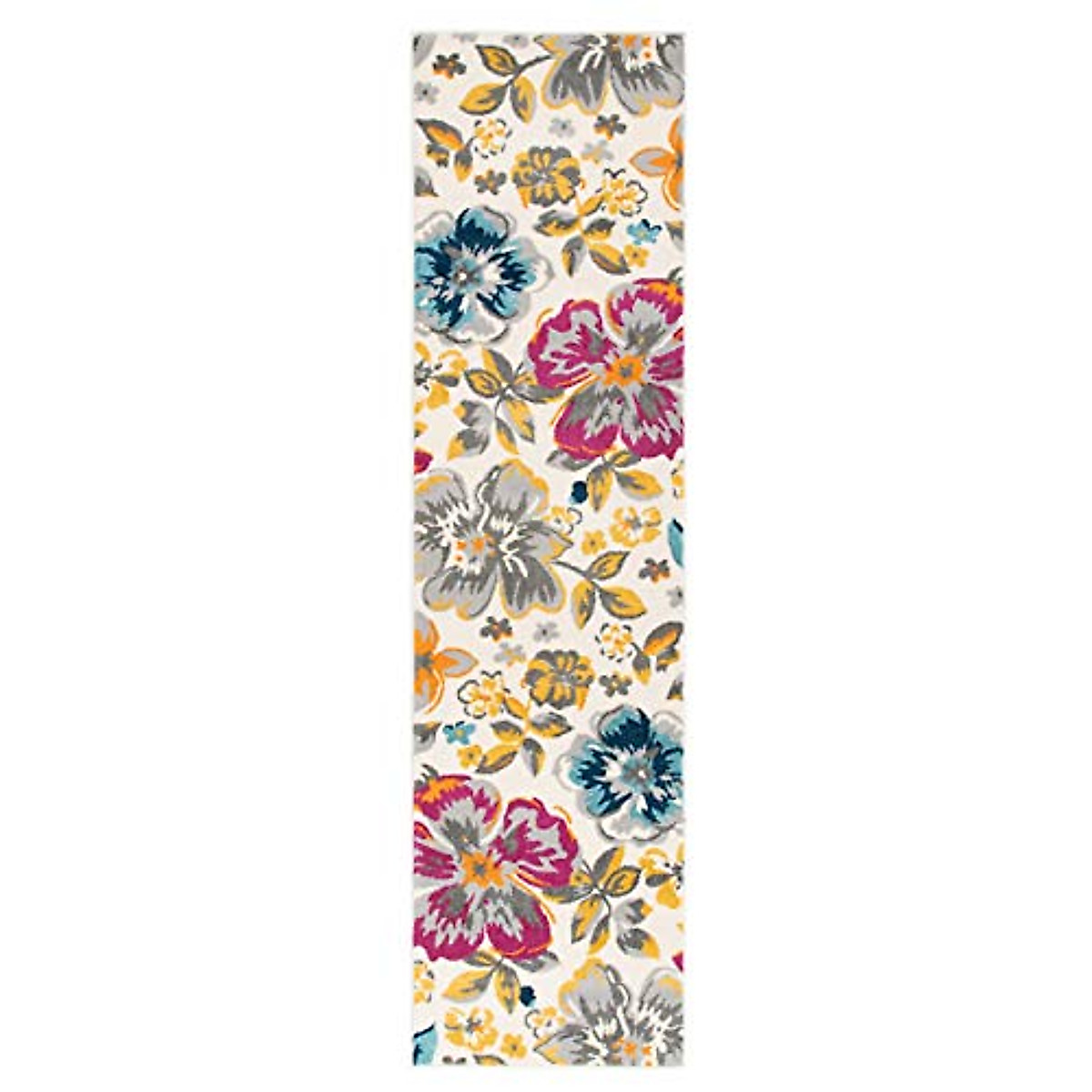 Modern Floral Runner Rug 2' x 7' 2" Multi