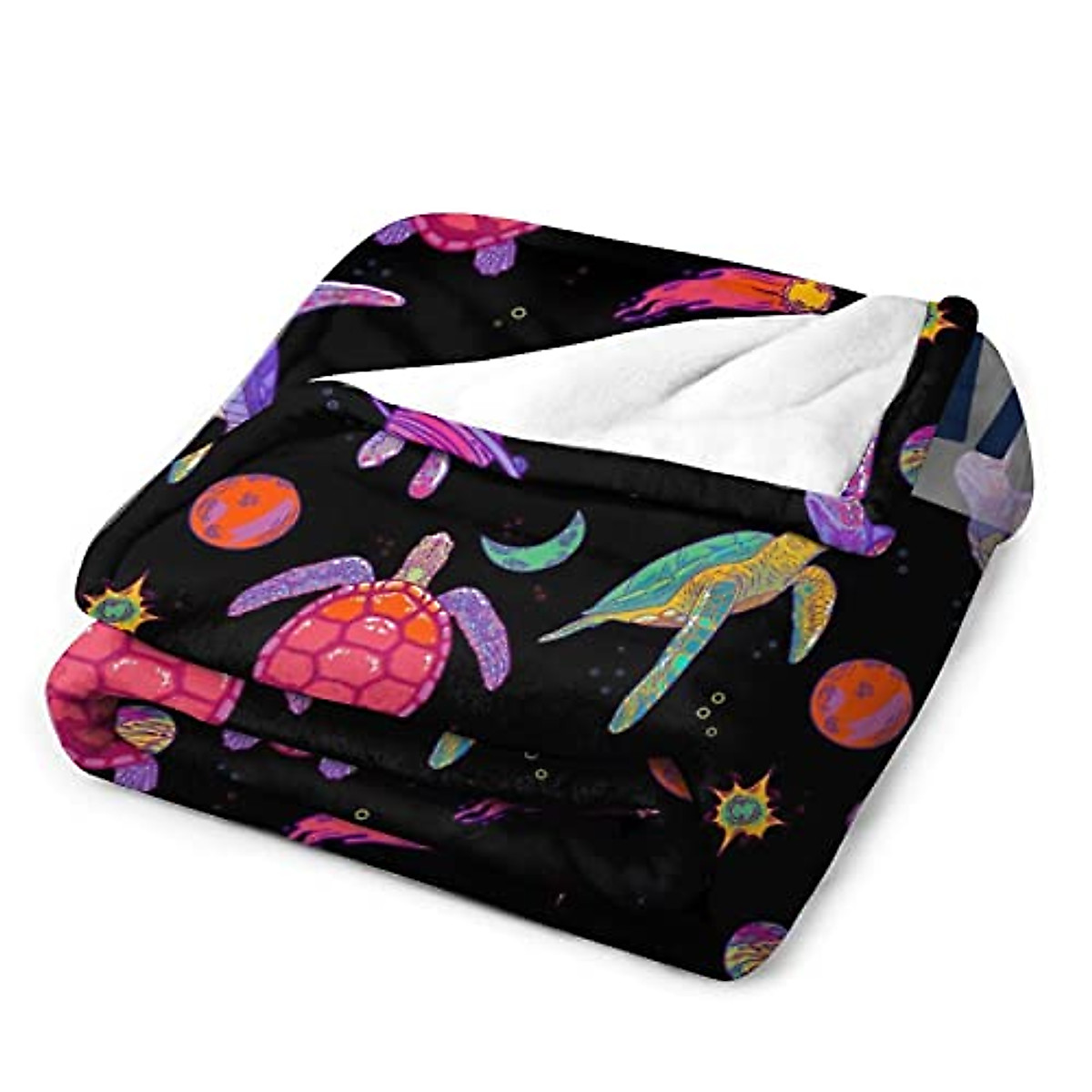 Personalized Sea Turtle Blanket Gifts with Text Name, 40"x50" Turtle Flannel Fleece Throw Blanket Soft, Lightweight, Comfortable, Warm Sea Turtle Themed Blanket for Kids Adults