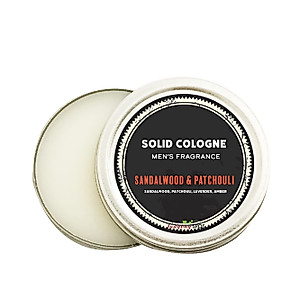 Ladybug Spot Luxurious Rich Classic Long Lasting Masculine Natural Solid Cologne Infused with Essential Oils for Men & Woman 1 OZ Large Size (Sandalwood & Patchouli)