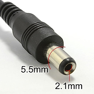 BronaGrand 2pcs DC Power 1 Female to 2 Male 5.1mm X 2.1mm DC Power Adapter Splitter Cable for CCTV Security Cameras LED Strip Light