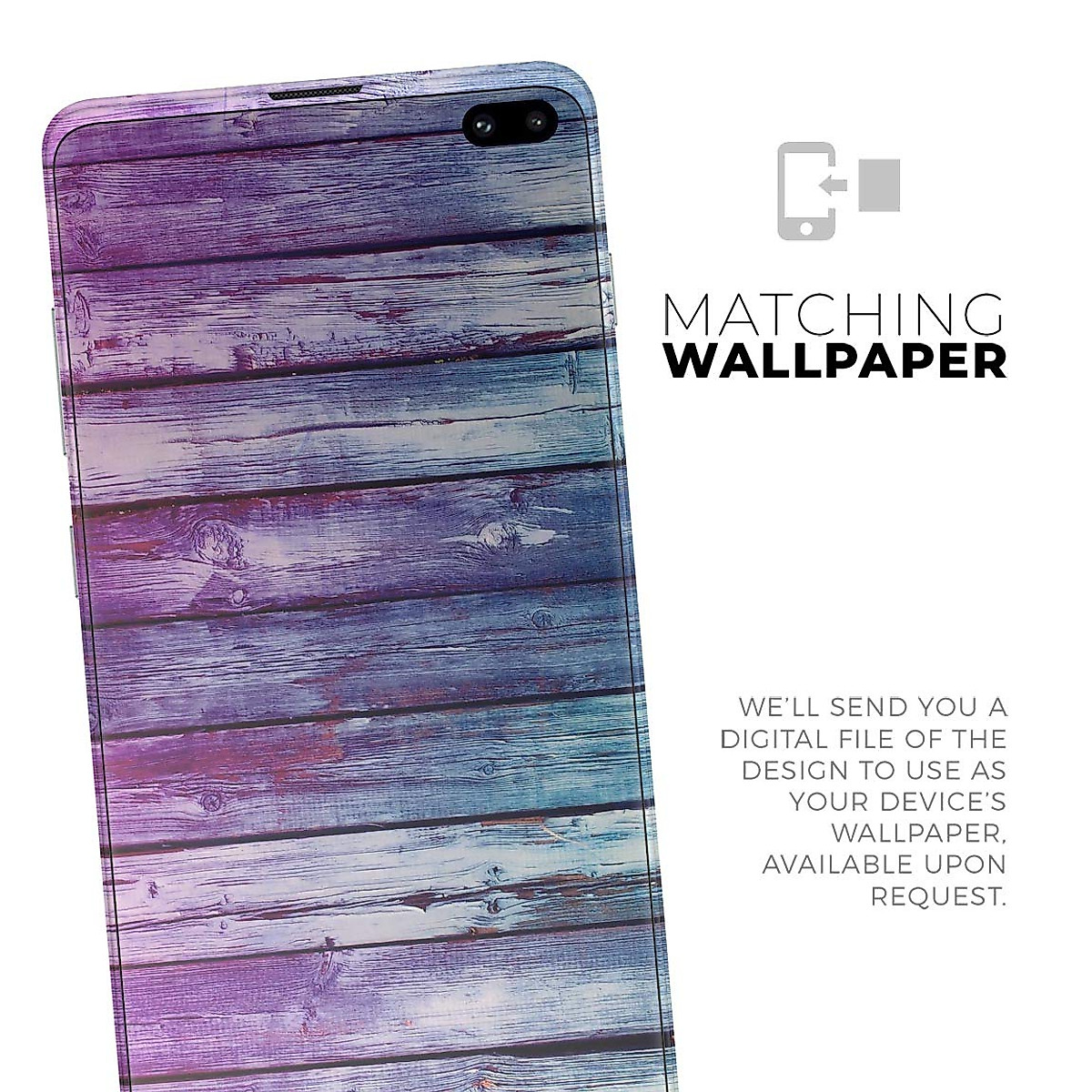 DesignSkinz Pink & Blue Dyed Wood Protective Vinyl Decal Wrap Skin Cover Compatible with The Samsung Galaxy S20 (Screen Trim & Back Glass Skin)