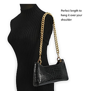 Xiazw 26 Inch Chic Metal Purse Chain Strap Handle Shoulder Straps Replacement Charms for Bag Handbags (Old Gold)