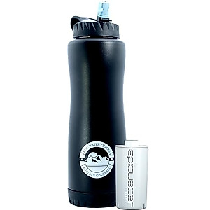 Epic Vostok | Vacuum Insulated Water Bottle with Filter | USA Made Filter | Dishwasher Safe | Stainless Steel | BPA Free Water Bottle | Removes 99.9% Tap Water Contaminants | Coldest | Simple | Modern