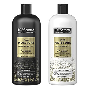 TRESemmé Rich Moisture Shampoo and Conditioner Rich Moisture 2 Count for Dry Hair Formulated With Vitamin E and Biotin 28 oz