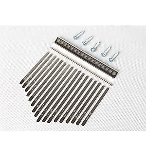 Healifty Kalimba 17 Key Kalimba Keys Parts 17 Note Key Replacement Kit Thumb Piano African Kalimba Keys for DIY Kalimba Mbira Thumb Piano Kalimba Replacement Keys Kalimba Instrument