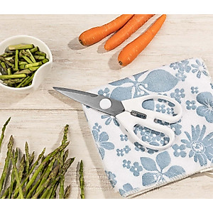 ARCOS Kitchen Take Apart Scissors 8 Inch Nitrum Stainless Steel and 195 mm blade. 154 gr. Ergonomic Polyoxymethylene POM Handle. Series Prochef. Smooth edge and stylish wooden handle. White Color