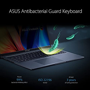 ASUS VivoBook 16X Laptop, 16" 4K OLED Display, Intel Core  i7-12700H CPU, Intel Iris Xe Graphics, 16GB RAM, 512GB SSD, Fingerprint Sensor, Windows 11 Home, Quiet Blue, F1603ZA-DS74
