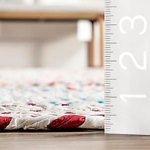 nuLOOM Tammara Bohemian Hand Braided Area Rug, Oval 5x8, Ivory