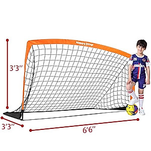 Happy Jump Soccer Goal Soccer Net for Kids Backyard 6.6x3.3 FT, 1 Pack