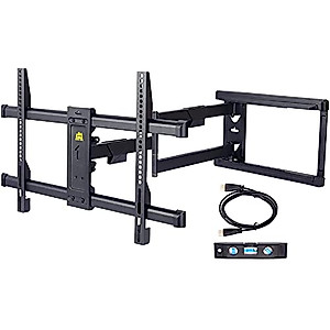 FORGING MOUNT Long Extension TV Mount Corner Wall Mount TV Bracket Full Motion with 30 inch Long Arm for Corner/Flat Installation fits 37 to 75" Flat/Curve TVs, VESA 600x400mm Holds up to 99lbs