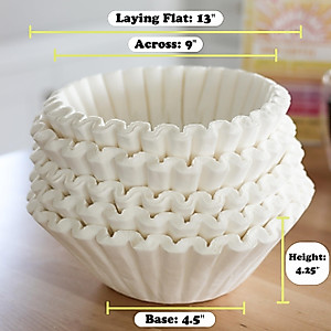 Drink Katy's Extra Large Coffee Filters (13 Inch x 5 Inch) Premium, Big, Tall Filters for Bunn 1.5 to 3 Gallon Commercial Coffee & Tea Machines, Proudly Woman-Owned (Bulk Pack)