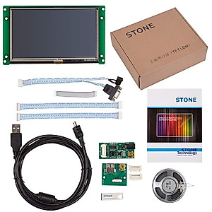 5 Inch HMI Smart TFT LCD Display Module with Controller Board + Software + Touch Screen for Industrial Control or Arduino(5 Inch, YTVI050WT-01)