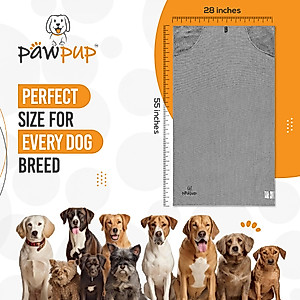 PAWPUP Dog Towels for Drying Dogs Super Absorbent Microfiber Pet Grooming Towel for Dogs, Cats and Other Pets (55 x 28 Inches, Grey)
