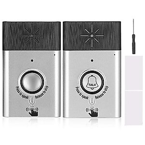 Tosuny Wireless Voice 2Way Intercom Doorbell with Builtin Speaker, Home Security Access Control System with 6 Months Long Standby time, Door Chime