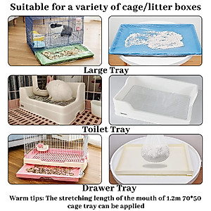 BNOSDM 50 PCS Disposable Rabbit Cage Liner Plastic Guinea Pig Cage Bedding Hamster Litter Pan Bags Universal Toilet Film for Bunny Ferret Chinchilla Hedgehog Small Animal