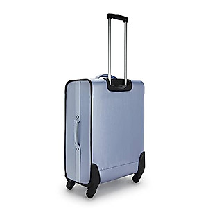 Kipling Parker Medium Metallic Rolling Luggage Clear Blue Metallic