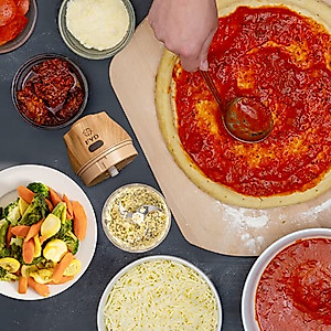 FYD Electric Garlic Chopper, Portable Onion Chopper - Spice Grinder Electric with Type C Charge Port - Veggie Chopper for Chili Ginger Onion Vegetable Fruit and Nuts - 250ML (Light Wood)