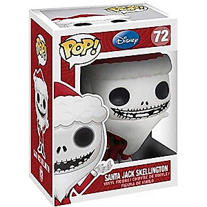 Funko POP Disney: The Nightmare Before Christmas - Santa Jack Skellington Pop! Vinyl Figure (Bundled with Compatible Pop Box Protector Case), Multicolor, 3.75 inches