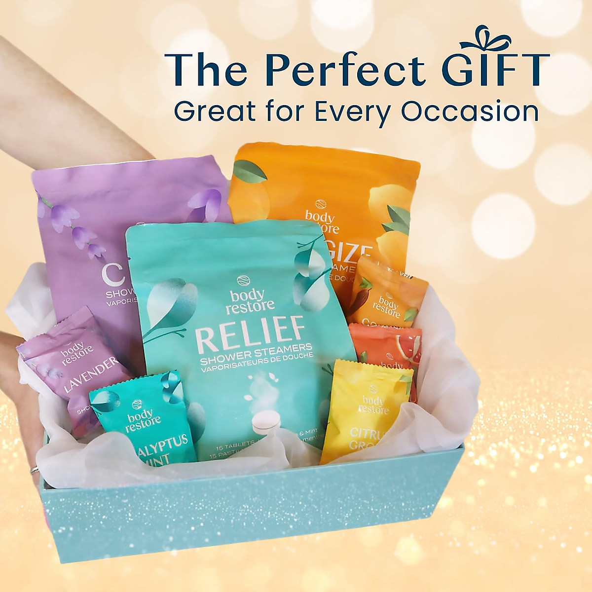 Body Restore Shower Steamers Aromatherapy (15 Packs x 2) - Gifts for Mom, Gifts for Women & Men, Shower Bath Bombs, Eucalyptus, Citrus Grove Essential Oils, Stress Relief