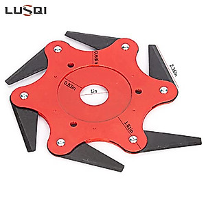 LUSQI Weed Eater Blades 6-Steel Cutter Trimmer Head Weed Wacker Blades Universal Fits Straight Shaft Trimmer