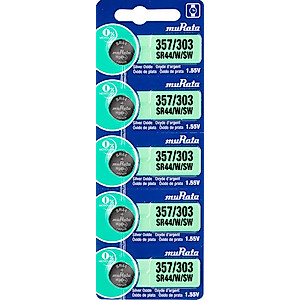 Murata 357/303 SR44/W/SW Battery 1.55V Silver Oxide Watch Button Cell (15 Batteries)