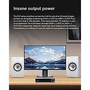 Topping PA7 Series PA7 Plus XLR TRS RCA Input Fully Balanced High Performance Power Amplifiers (PA7 Plus Black)
