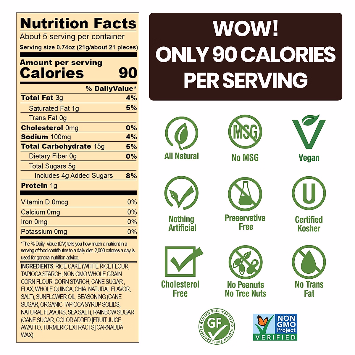 Drizzilicious - 0.74 oz 10 Pack Mini Rice Cake (Birthday Cake)