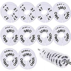 Blulu 20 Pack Clothing Rack Size Dividers Round Hangers Dividers