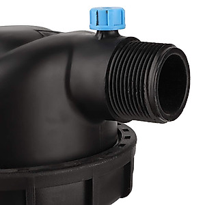 G1-1/4 Male Thread Disc Filter 120 Mesh for Gardening Agriculture Filter Drip Irrigation Pump（Black）