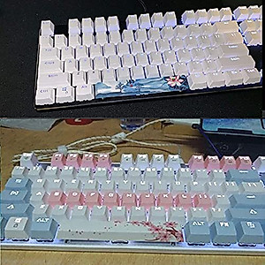 Spacebar Keycap, 5-Side Dye-subbed PBT Spacebar Keycap 6.25U Cherry Profile Keycap for DIY Mechanical Gaming Keyboard