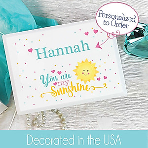 My Bambino Personalized Butterfly Garland Lift Top Jewelry Box