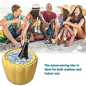 MXJCC Ice Cube Maker - 37 Cubes Silicone Ice Maker Bucket with Lid, Bottled Beverage Liqueur Cooler, Dishwasher Safe Ice Cube Trays for Indoors/Outdoors