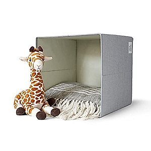 Gav & Griff E. Bear Co. Bearee™ 13-inch Foldable Cube Storage Bin/Box/Organizer/Container/Cubby for Kids & Toddlers (Bear Design) – Grey