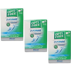 Opti-Free Puremoist Multi-Purpose Disinfecting Solution - 2 oz, Pack of 3
