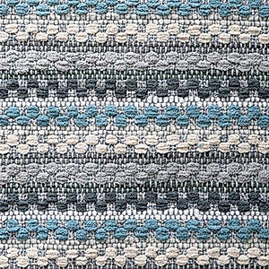 Area Rugs 2x3'- Aqua Combo in Chenille Yarn with Soft Absorbent,Handmade from Cotton, Unique for Bedroom, Living Room, Kitchen, Nursery and More,Entry Way Rug,Kitchen Rug
