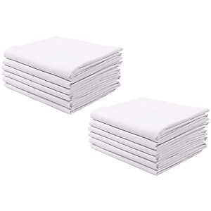 KAF Home Brushed Microfiber Pillow Cases Bulk Pack, Control Allergies and Ensure Sound Sleep, Set of 12, White