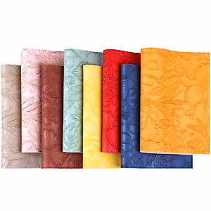 Ramya 8Pcs Embossed Faux Leather Sheet with Flower Leaf Embossed Textured 7.8"X11.8"(20cm X 30cm),Very Suitable for Making DIY Bow,Leather Earrings Sewing Crafts Projects (Embossing Series)