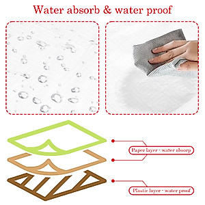 NEWOOK White Paper Tablecloths Disposable for Rectangle Tables 12 Pack,3 Ply Paper & Plastic Quality Table Cloth for Parties,54 x 108 Inch Birthday Table Cover Outdoor Wedding Banquet Tablecover