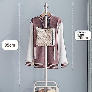 BBAUER Entryway Coat Rack with 2 Hooks Garment Rack with 3-Tier Shelf Free Standing Shoe Rack with Garment Rail for Bedroom Living Room Hallway (Color : Yellow, Size : 60x30x165cm)